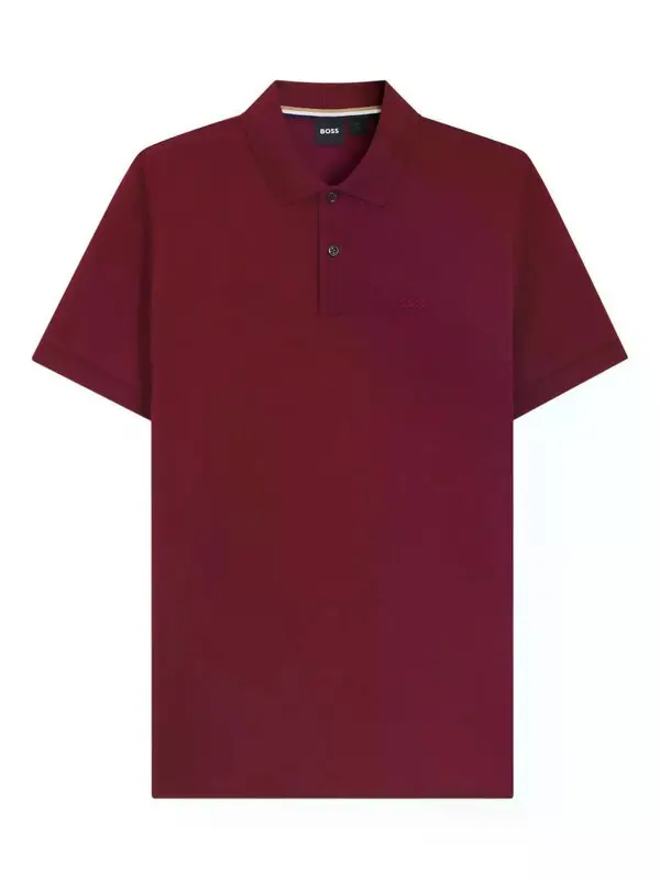 BOSS Logo-embroidered Polo Shirt - Red
