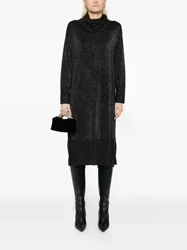 N.peal Roll-neck Dress