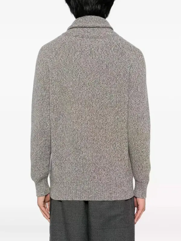 N.peal Shawl Collar Long Sleeve Sweater
