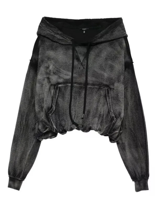 R13 Washed-effect Hoodie - Black