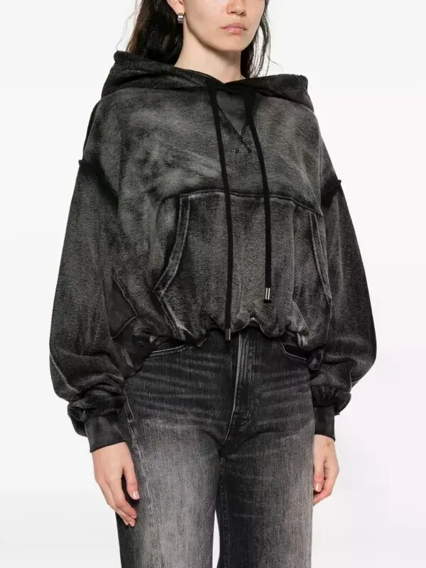 R13 Washed-effect Hoodie - Black