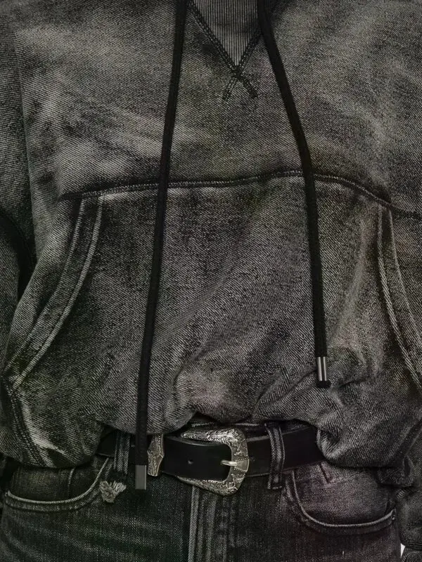 R13 Washed-effect Hoodie - Black