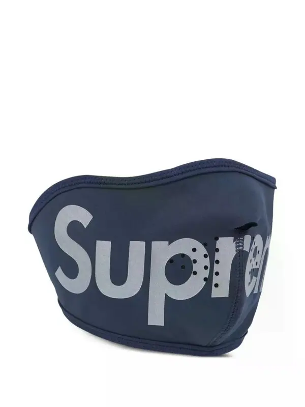 Supreme Logo-print Facemask - Blue