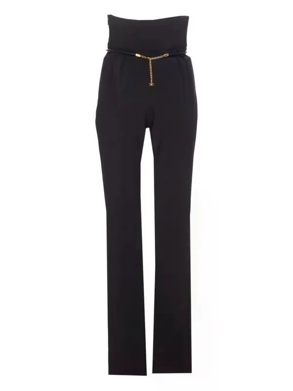 Elisabetta Franchi Chain-link Belted Trousers