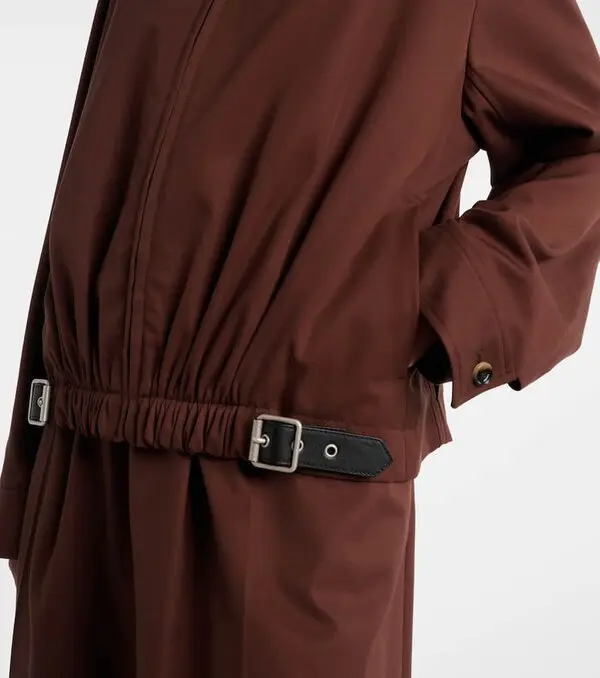 Loewe Belted Cotton And Silk Twill Blouson