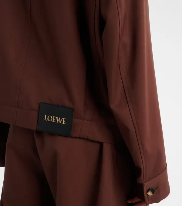 Loewe Belted Cotton And Silk Twill Blouson