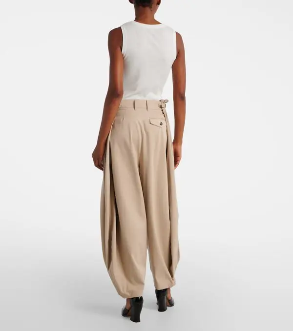Loewe Cotton And Silk Twill Balloon Pants