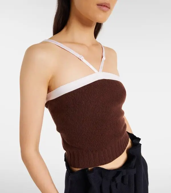 Prada Wool And Cashmere Top - Brown