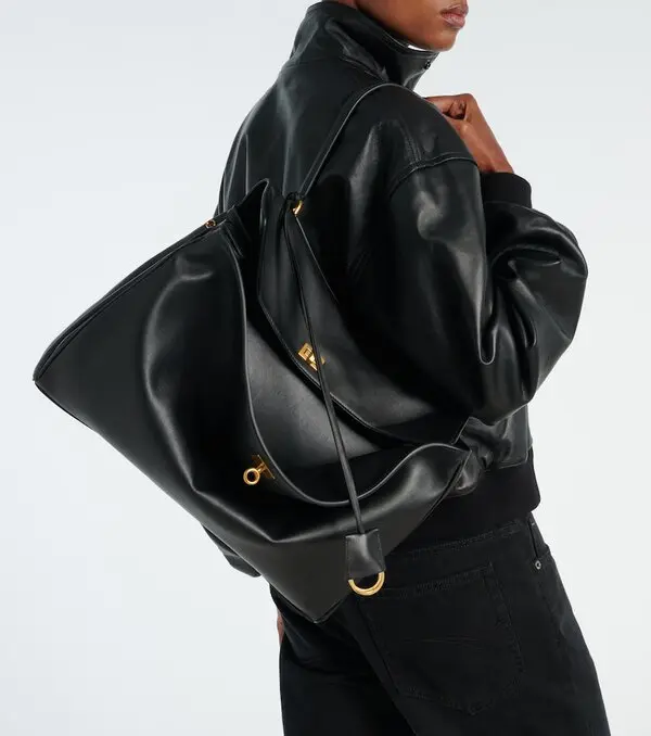 Balenciaga Rodeo Large Leather Shoulder Bag - Black