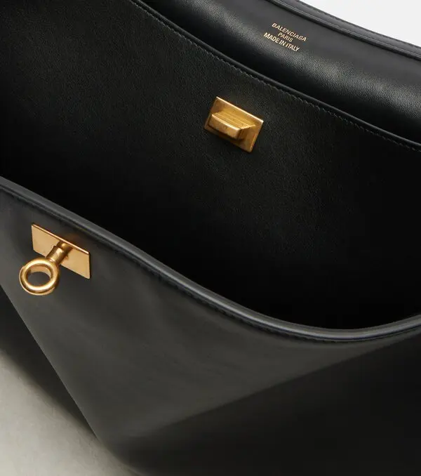Balenciaga Rodeo Large Leather Shoulder Bag - Black