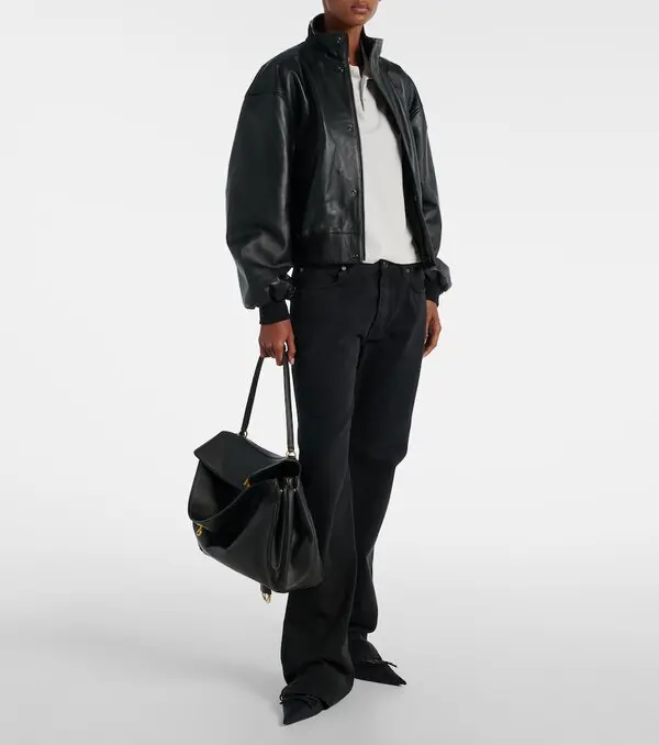 Balenciaga Rodeo Large Leather Shoulder Bag - Black