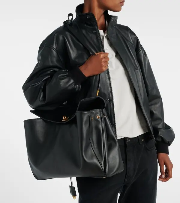 Balenciaga Rodeo Large Leather Shoulder Bag - Black