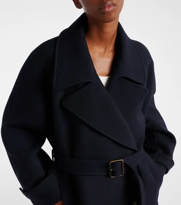 Loewe Belted Double-breasted Wool Coat
