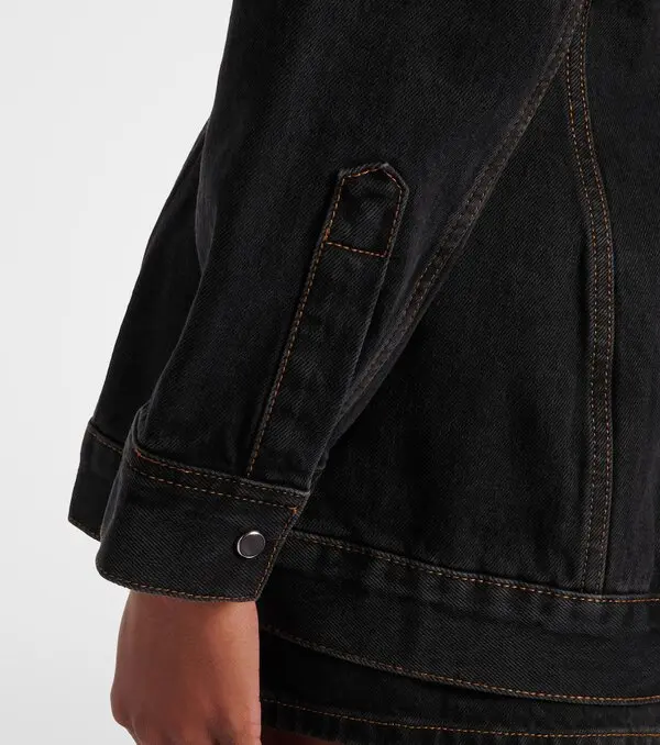Wardrobe.NYC Contour Denim Jacket - Black