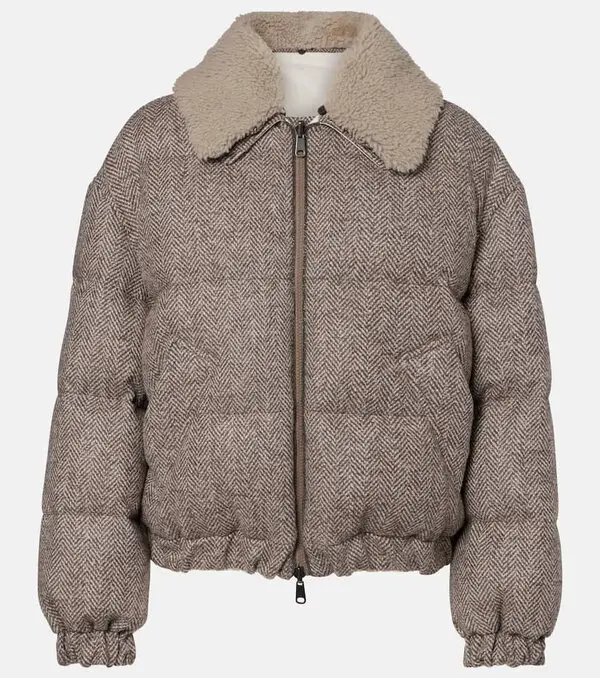 Brunello Cucinelli Wool-blend Down Jacket
