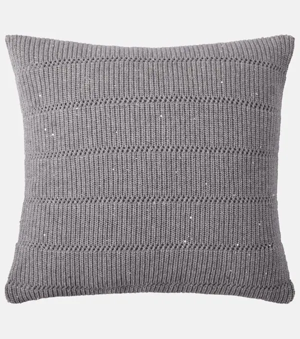 Brunello Cucinelli Cashmere And Wool-blend Cushion