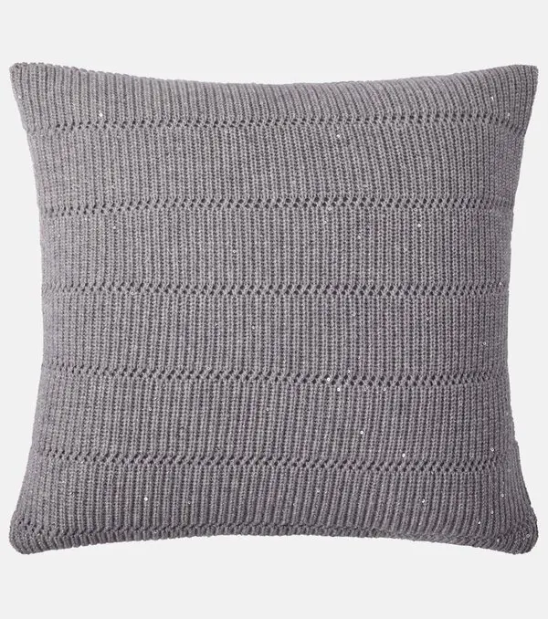 Brunello Cucinelli Cashmere And Wool-blend Cushion