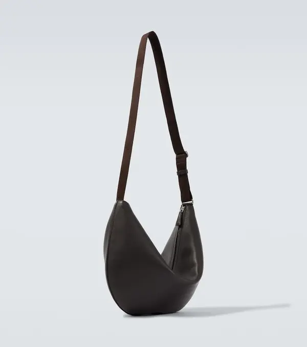 THE ROW Leather Crossbody Bag - Brown