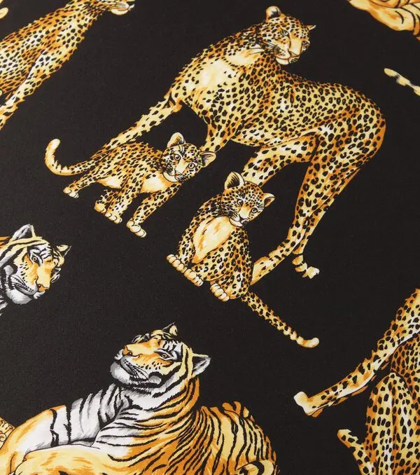Versace Logo Printed Cotton Satin Cushion