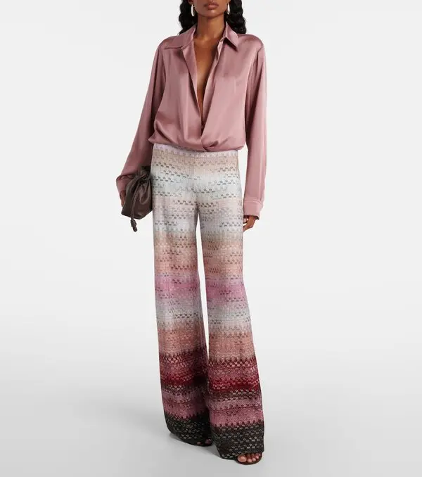 Missoni High-rise Lamé Flared Pants
