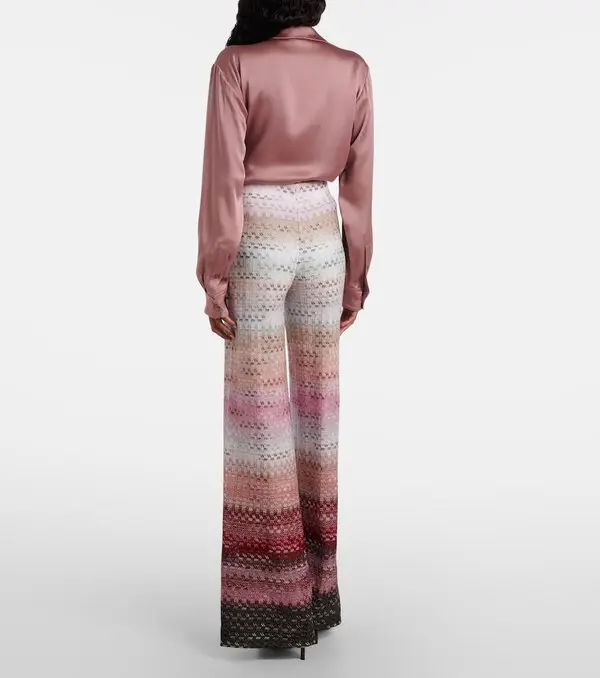 Missoni High-rise Lamé Flared Pants