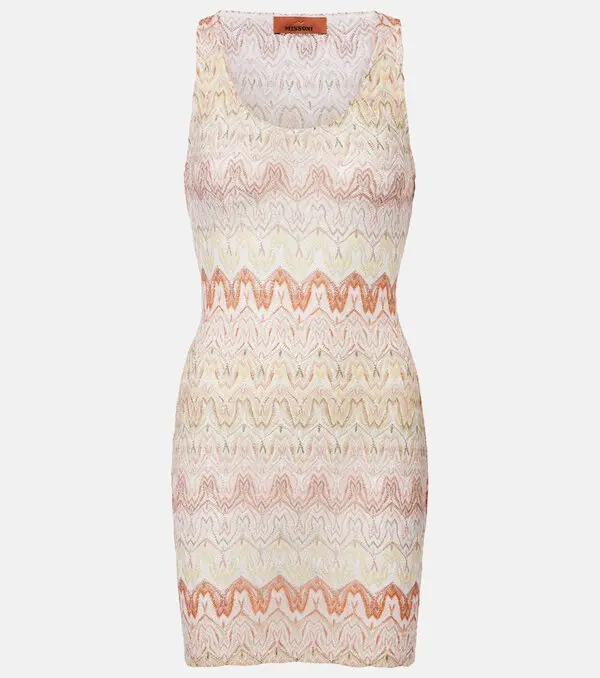 Missoni Lamé Pleated Mini Dress - Multicoloured