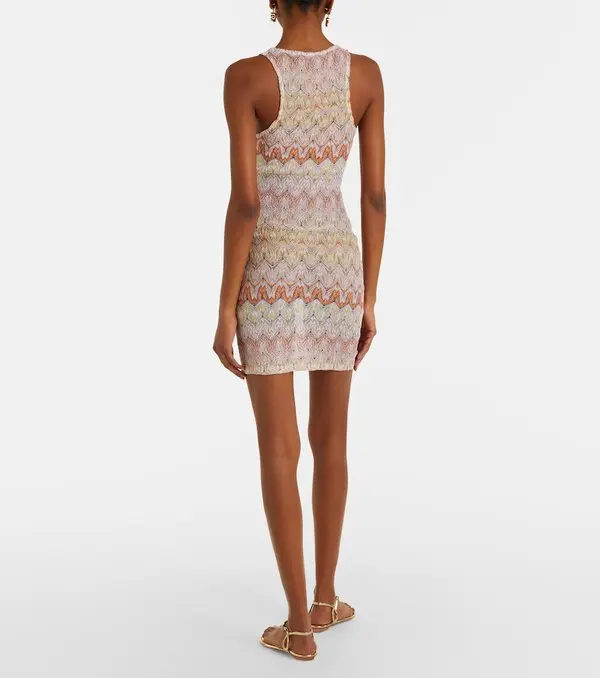 Missoni Lamé Pleated Mini Dress - Multicoloured