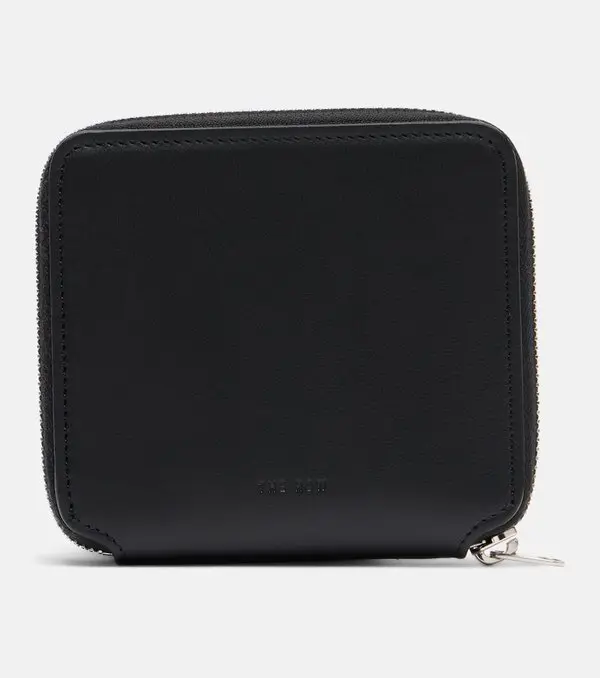 THE ROW Small Leather Wallet - Black