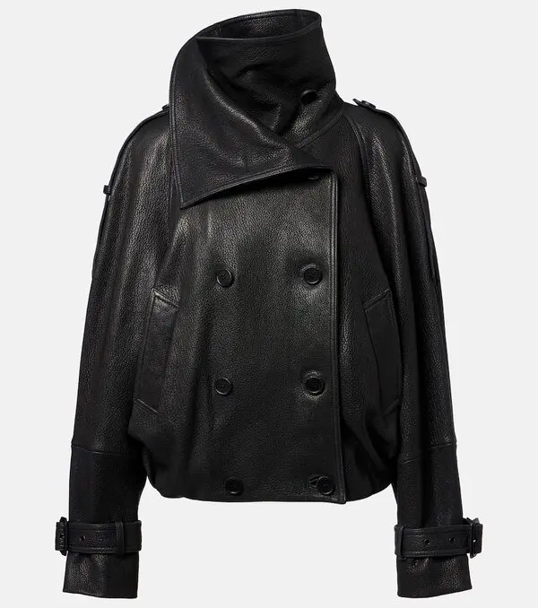 Acne Studios Double-breasted Leather Jacket