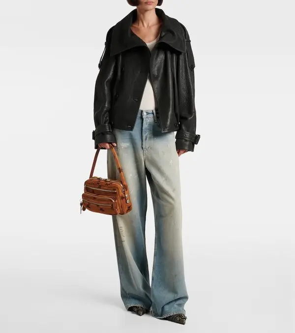 Acne Studios Double-breasted Leather Jacket