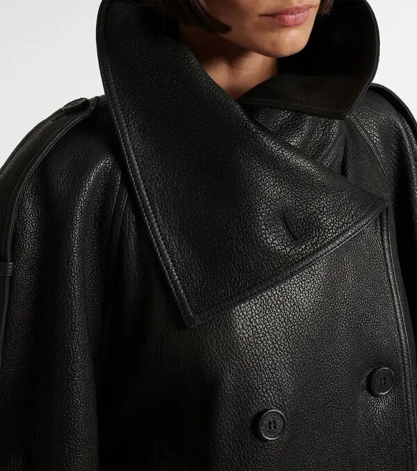 Acne Studios Double-breasted Leather Jacket