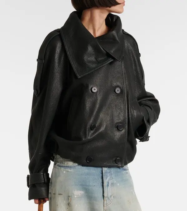 Acne Studios Double-breasted Leather Jacket
