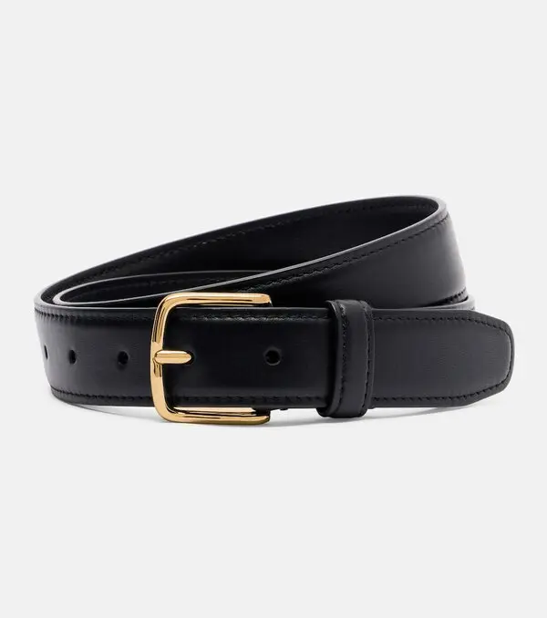 THE ROW Classic Leather Belt - Black
