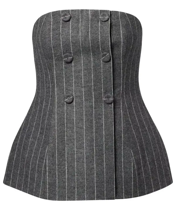 Carolina Herrera Double-breasted Striped Top