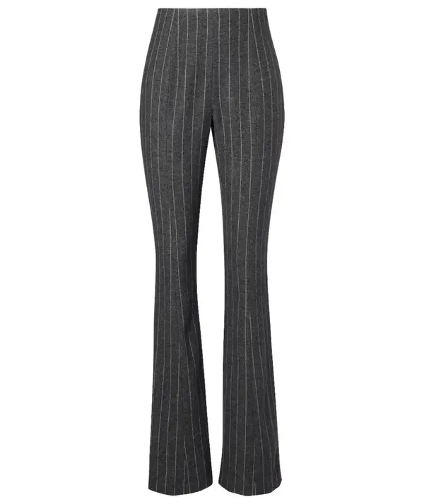 Carolina Herrera Striped Wool-blend Trousers - Grey