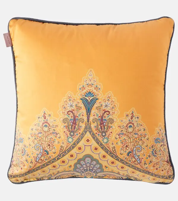 Etro Kiri Paisley Printed Cotton Cushion