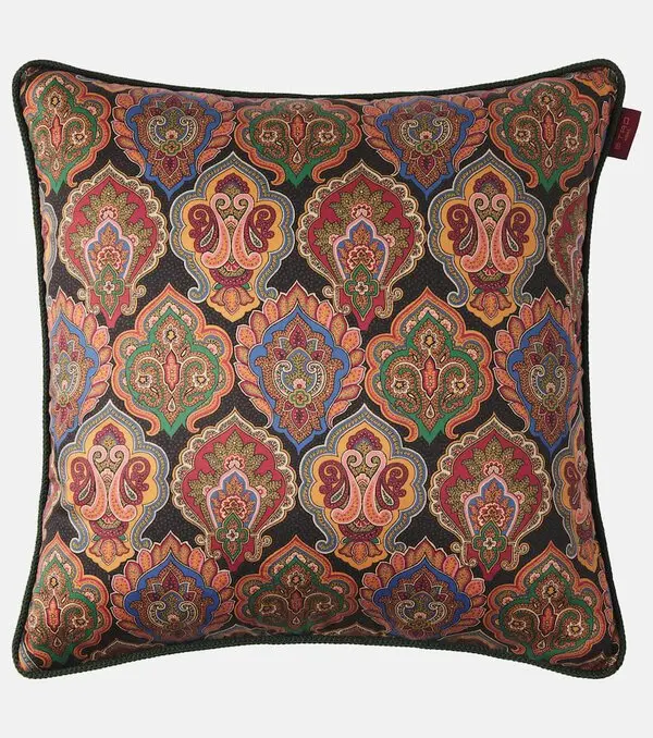 Etro Pegaso Paisley Cotton Cushion - Multicoloured