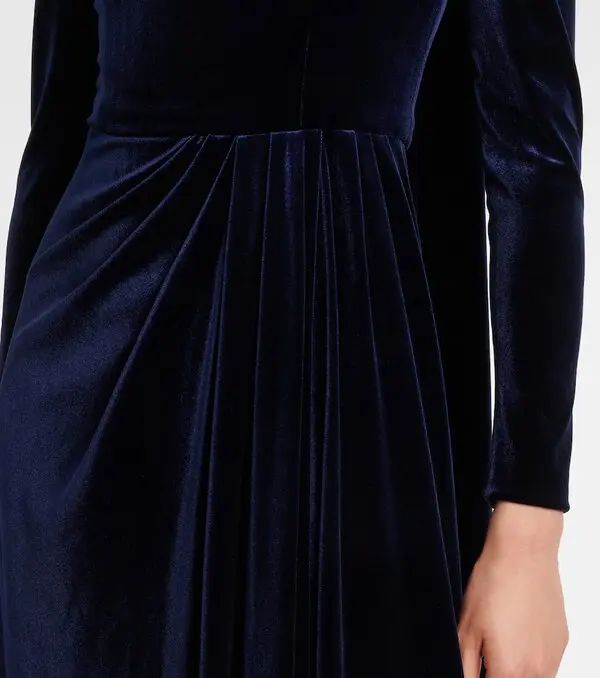 Monique Lhuillier Belted Velvet Gown