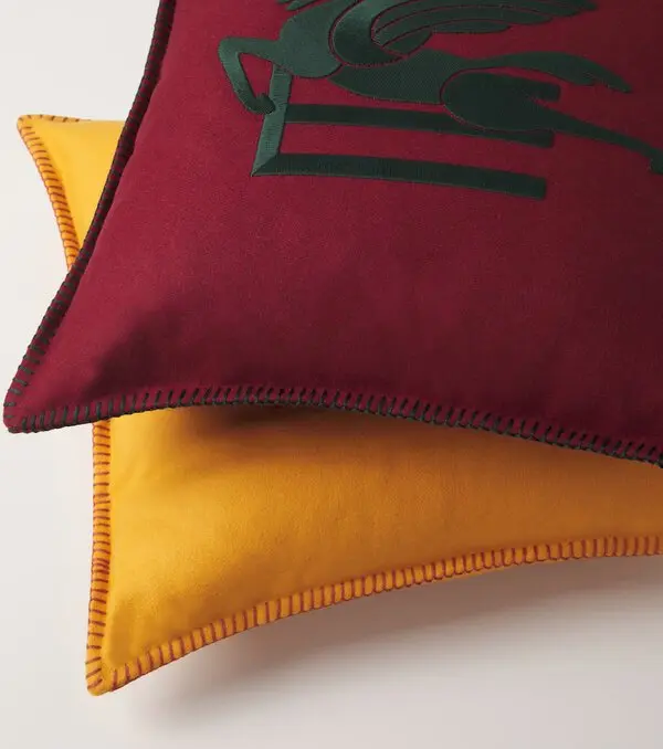 Etro Ribot Wool Cushion - Red