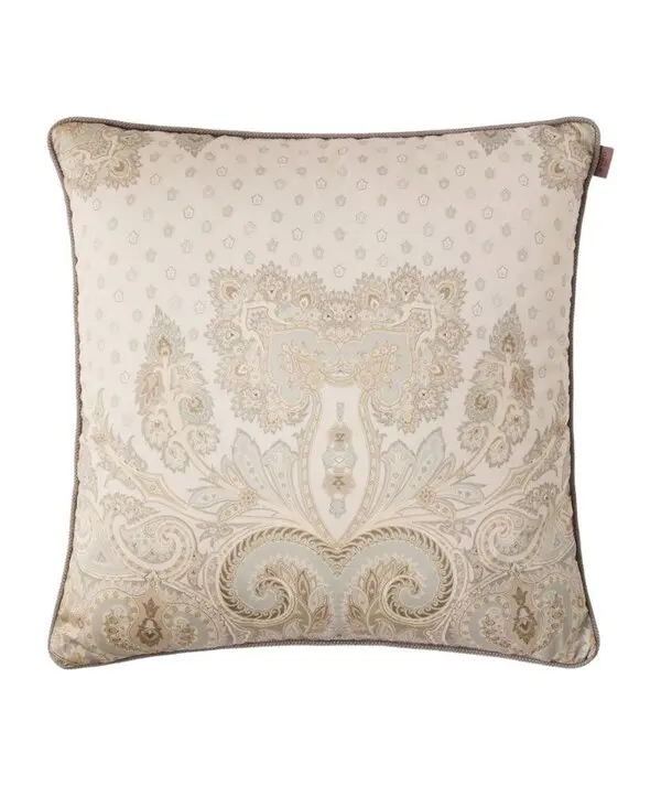 Etro Zahir Printed Cotton Cushion - Beige