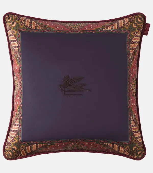 Etro Boyd Paisley Cotton Cushion - Multicoloured