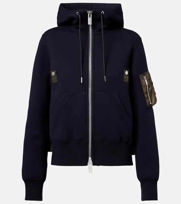 Sacai Paneled Hoodie - Blue