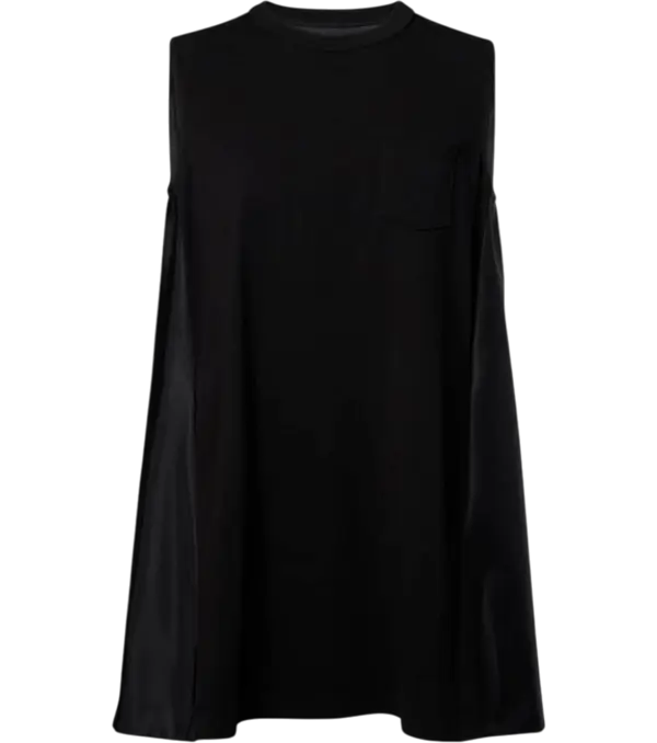 Sacai Paneled Mini Dress - Black