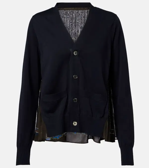 Sacai Paneled Cardigan