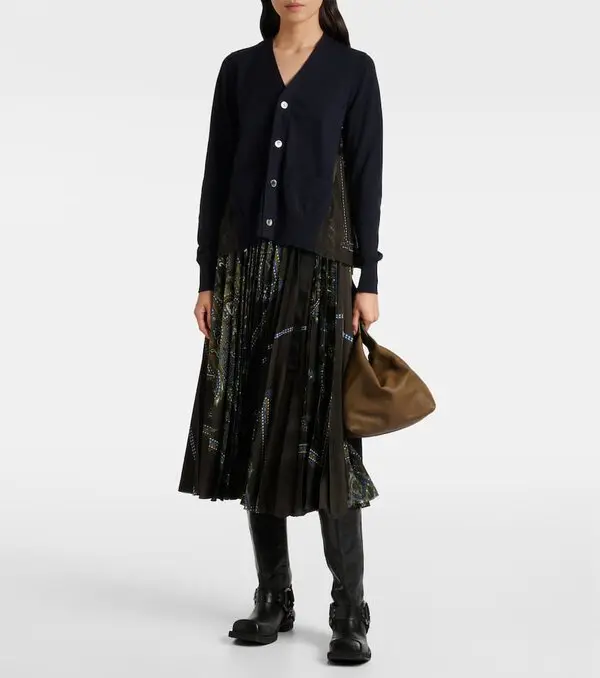Sacai Paneled Cardigan