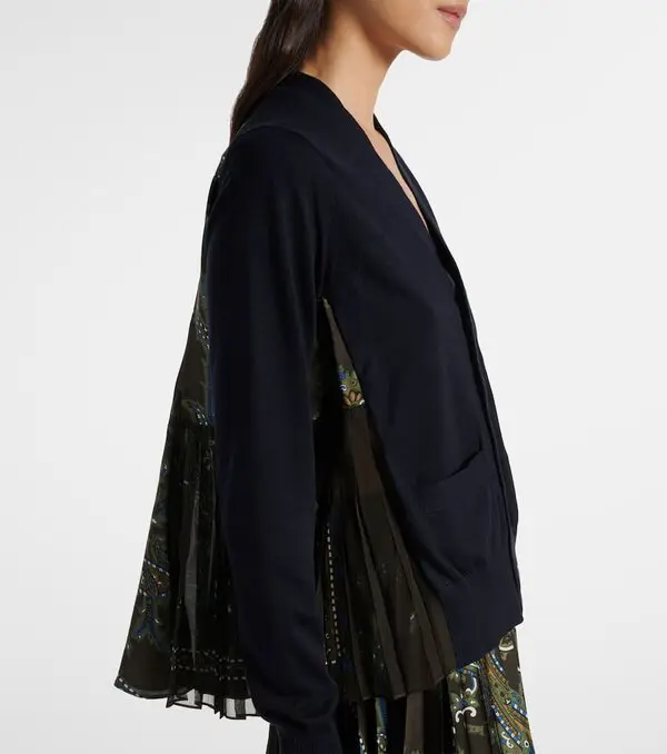 Sacai Paneled Cardigan