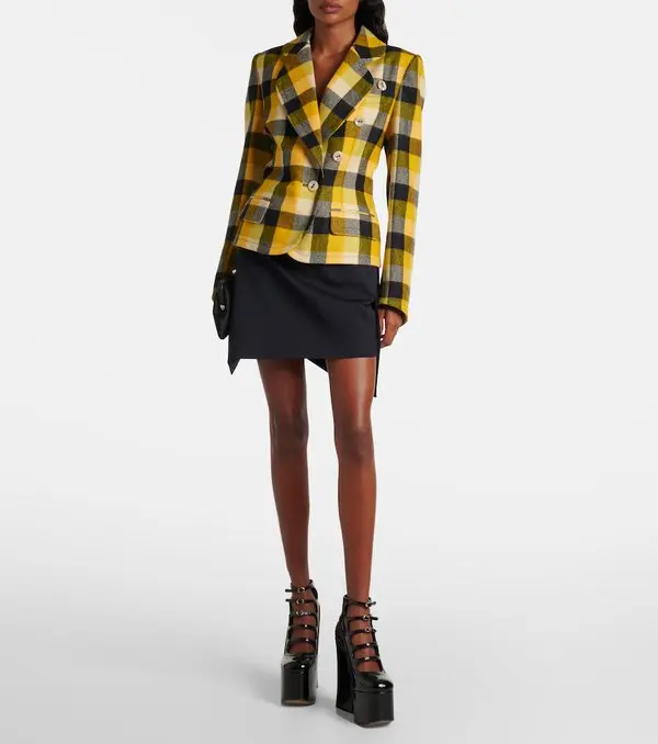 VIVIENNE WESTWOOD Georgia Checked Virgin Wool Blazer