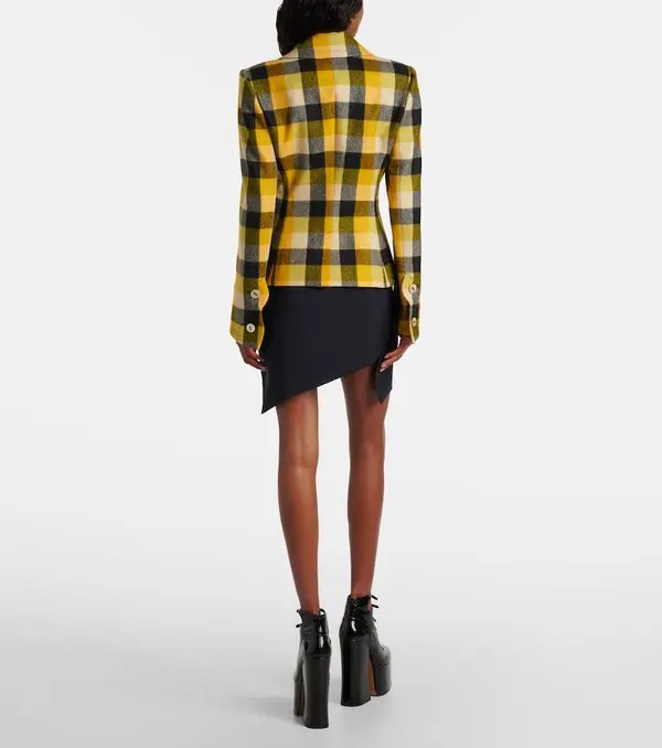 VIVIENNE WESTWOOD Georgia Checked Virgin Wool Blazer