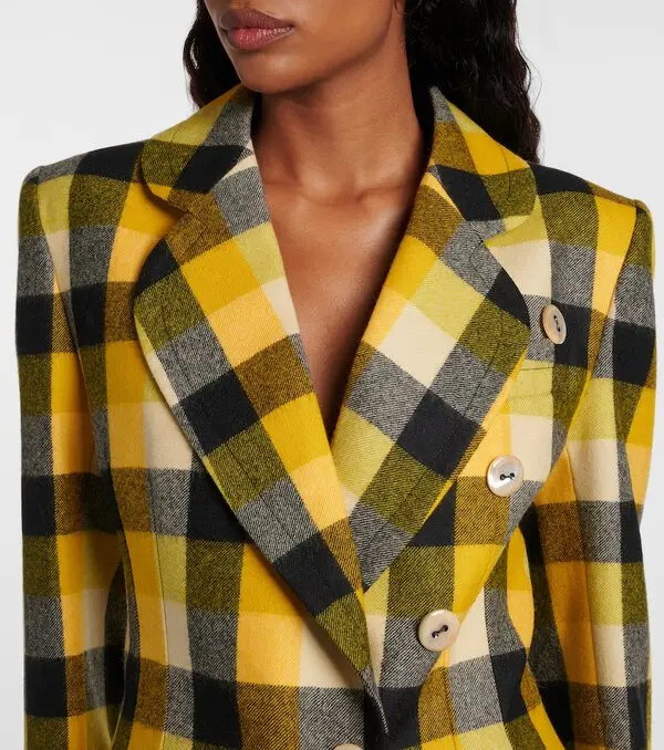 VIVIENNE WESTWOOD Georgia Checked Virgin Wool Blazer