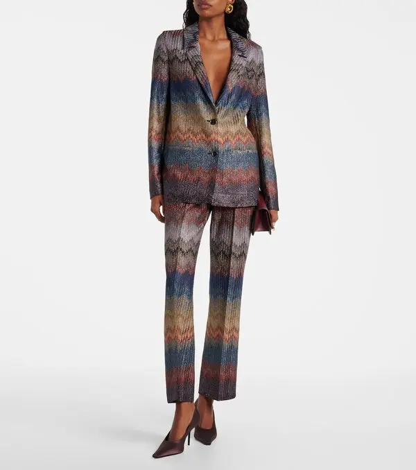 Missoni Zigzag Lamé Blazer - Multicoloured